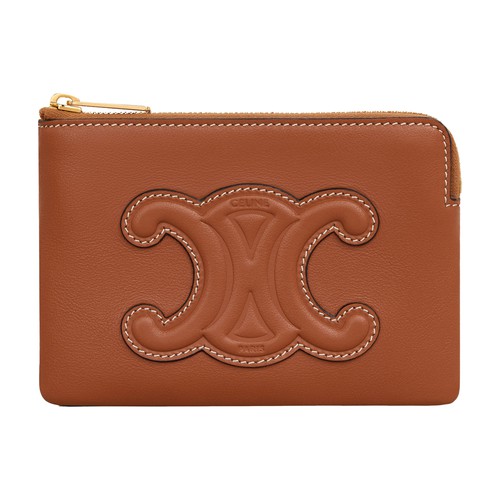 Celine Coin & Card Pouch In Smooth Calfskin - Tan | Editorialist