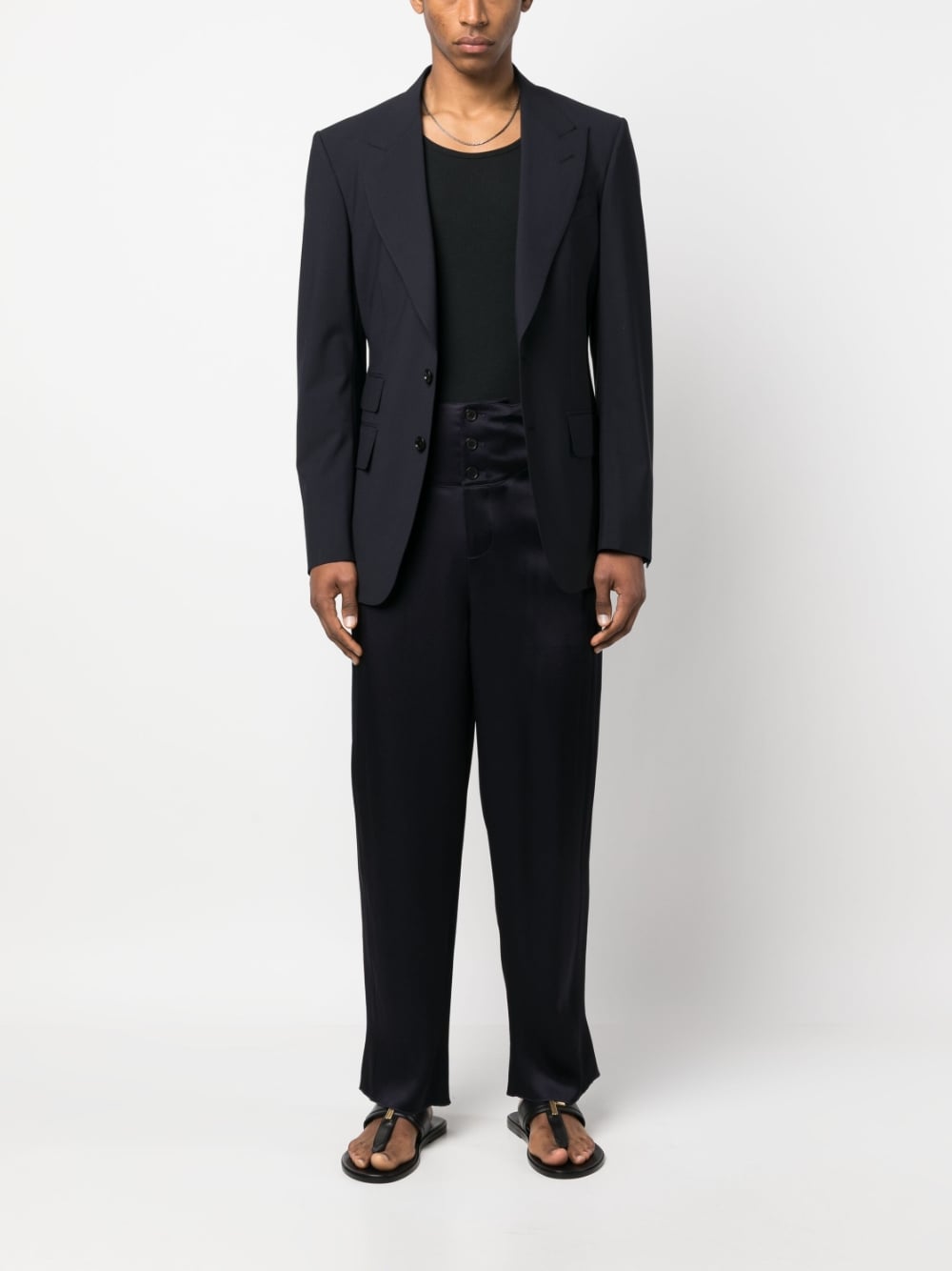 SAINT LAURENT Tailored Silk Trousers
