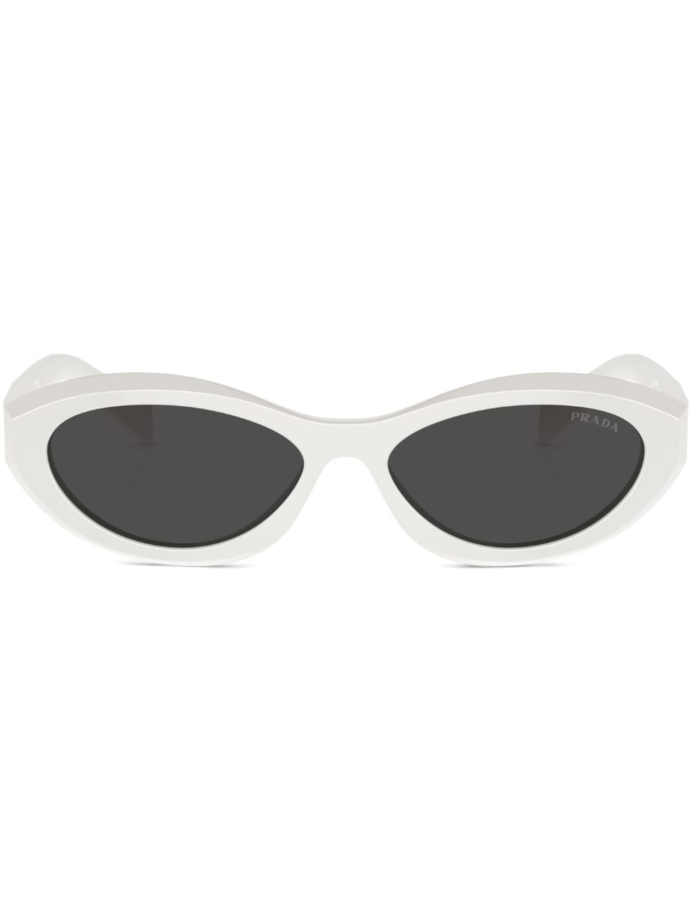 Womens white cat eye sunglasses #sunglasses prada Prada Eyewear logo-lettering cat-eye Sunglasses | White  main image 2