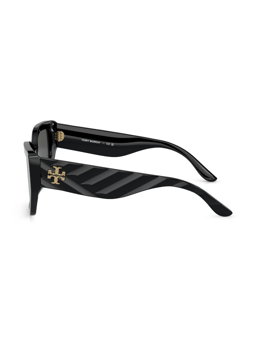 Tory Burch Eleanor Chain Cat Eye Sunglasses In Shiny Light  display picture 3