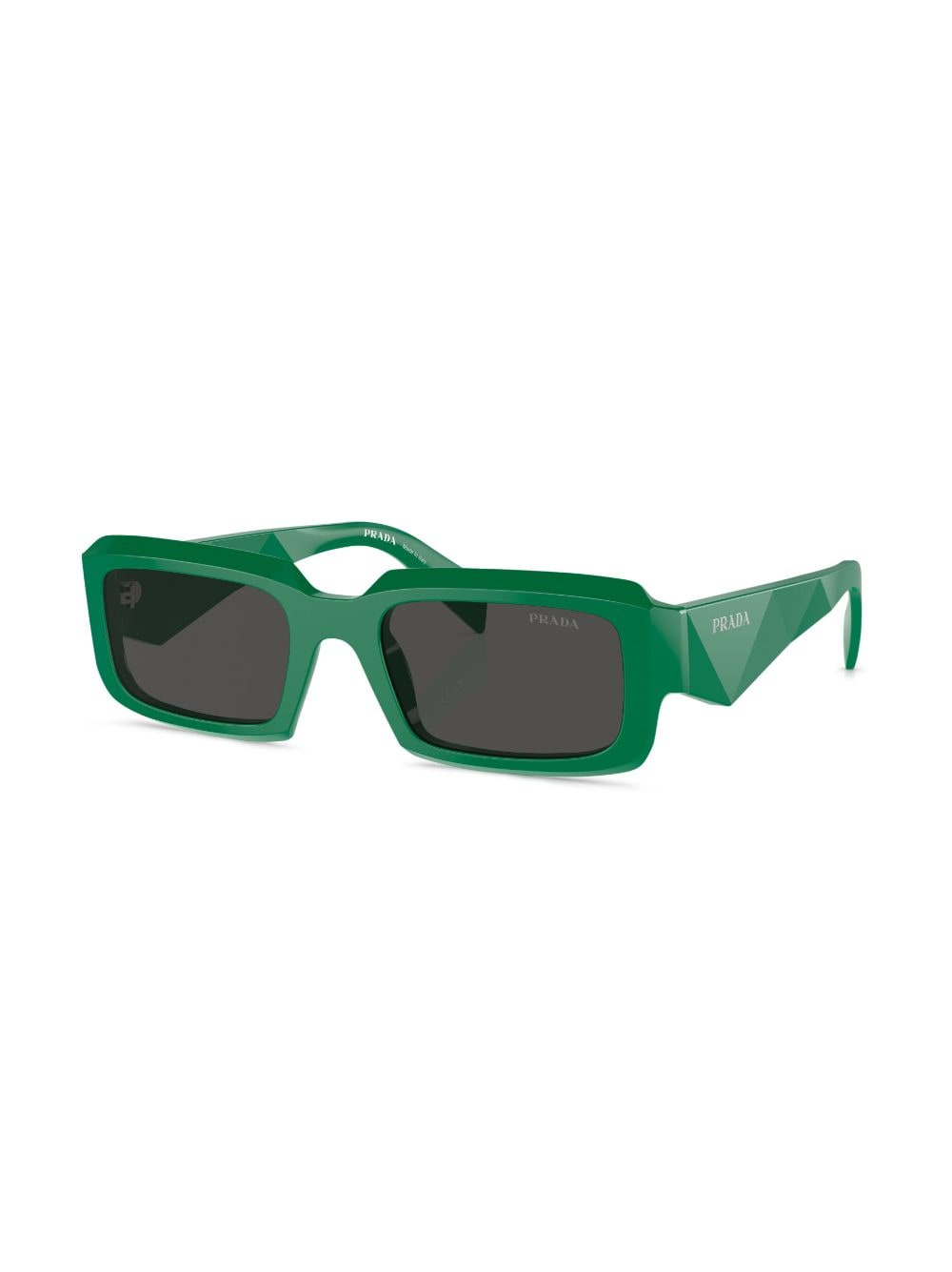 Prada PR13Z Green Rectangular Sunglasses with Chunky Frame Prada Eyewear rectangle-frame Sunglasses | Green | FARFETCH main image 3