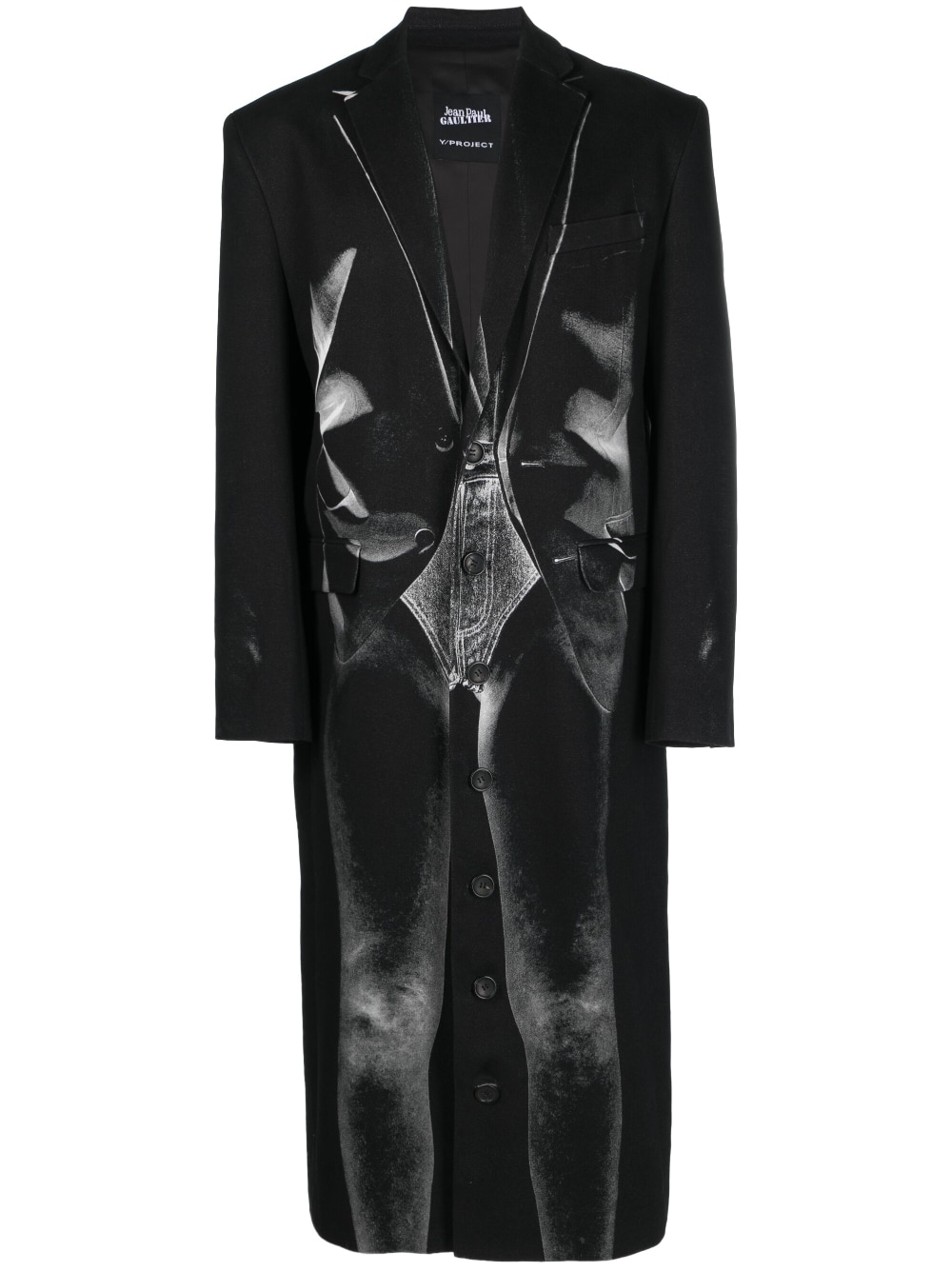 Buy Y/project X Jean Paul Gaultier Janty Trompe L'oeil Coat Buy Y/project X Jean Paul Gaultier Janty Trompe L'oeil Coat