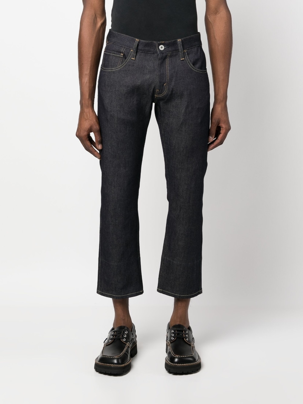 JUNYA WATANABE Graphic-Print Cropped Jeans