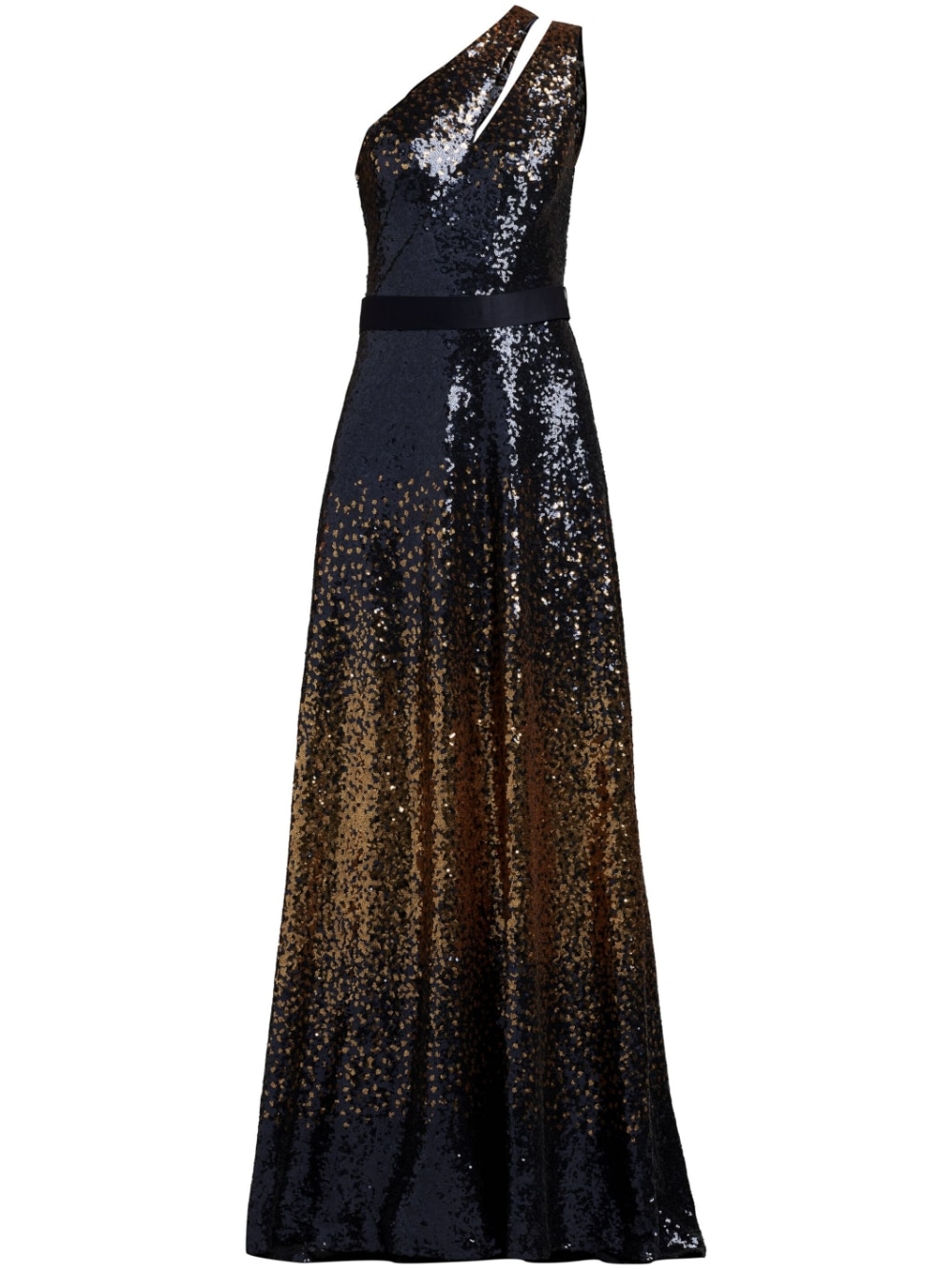 Tadashi Shoji Spry Sequin-Embellished Ombr Gown - Black | Editorialist