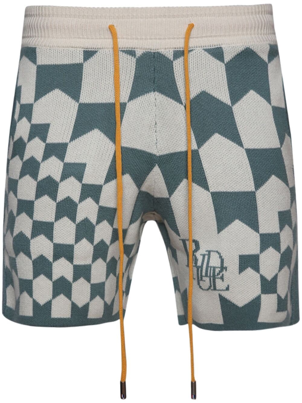 RHUDE RHUDE Racing Monogram-Knit Shorts