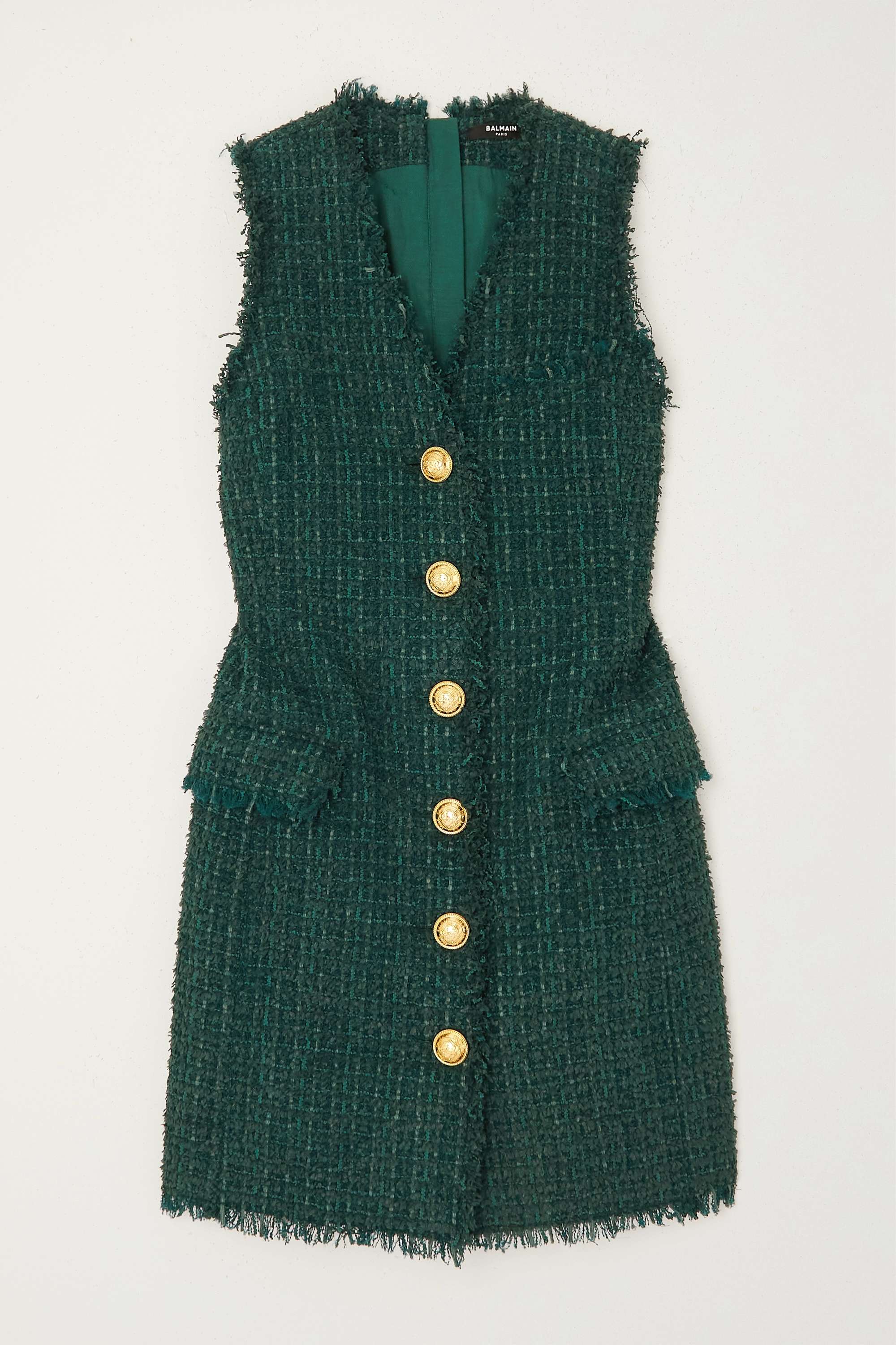 dark green tweed dress Dark Green tweed dress