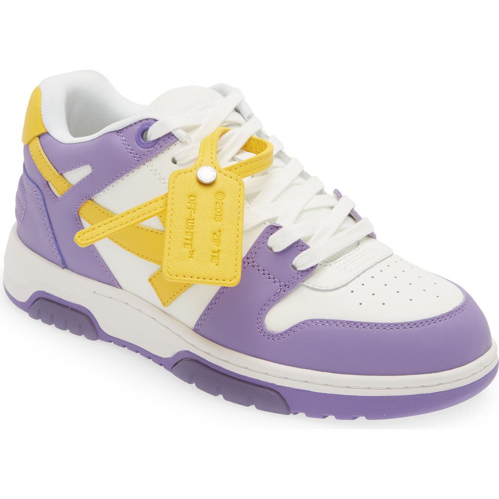 Off-White Out Of Office Sneaker In Purple Yellow 40% Off
