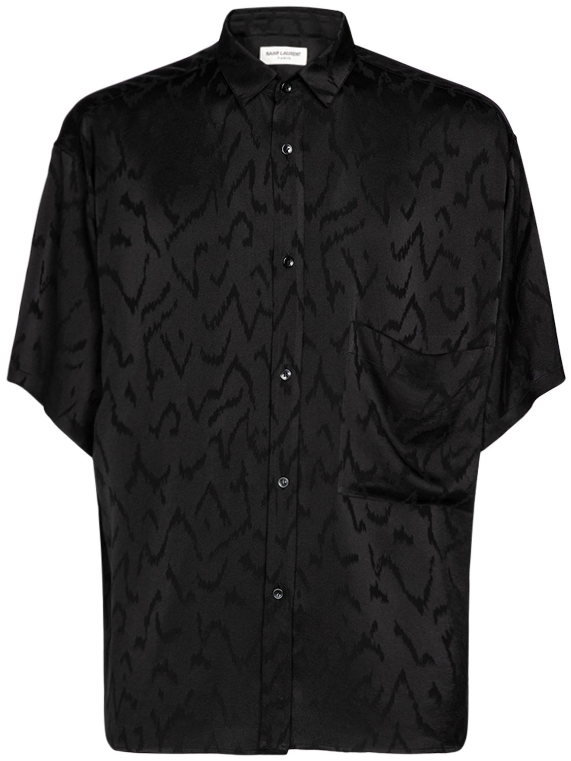 Saint Laurent Silk Overshirt - Black | Editorialist
