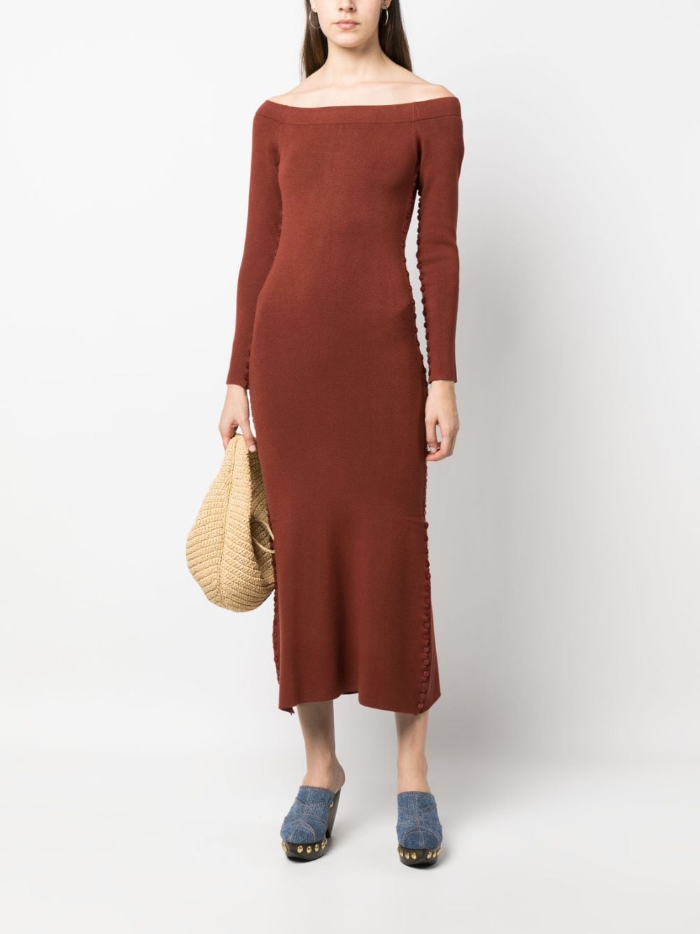 ALTUZARRA Altuzarra Long-Sleeved Knitted Midi Dress