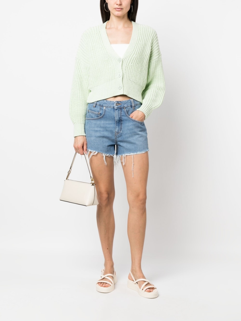 IRO PARIS IRO Frayed-Hem Denim Shorts