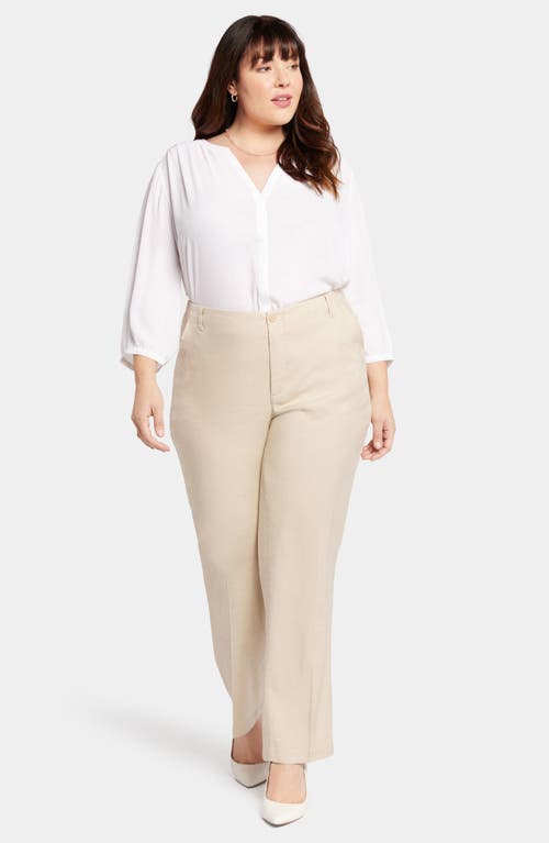 NYDJ NYDJ Marilyn Straight Leg Linen Blend Trousers