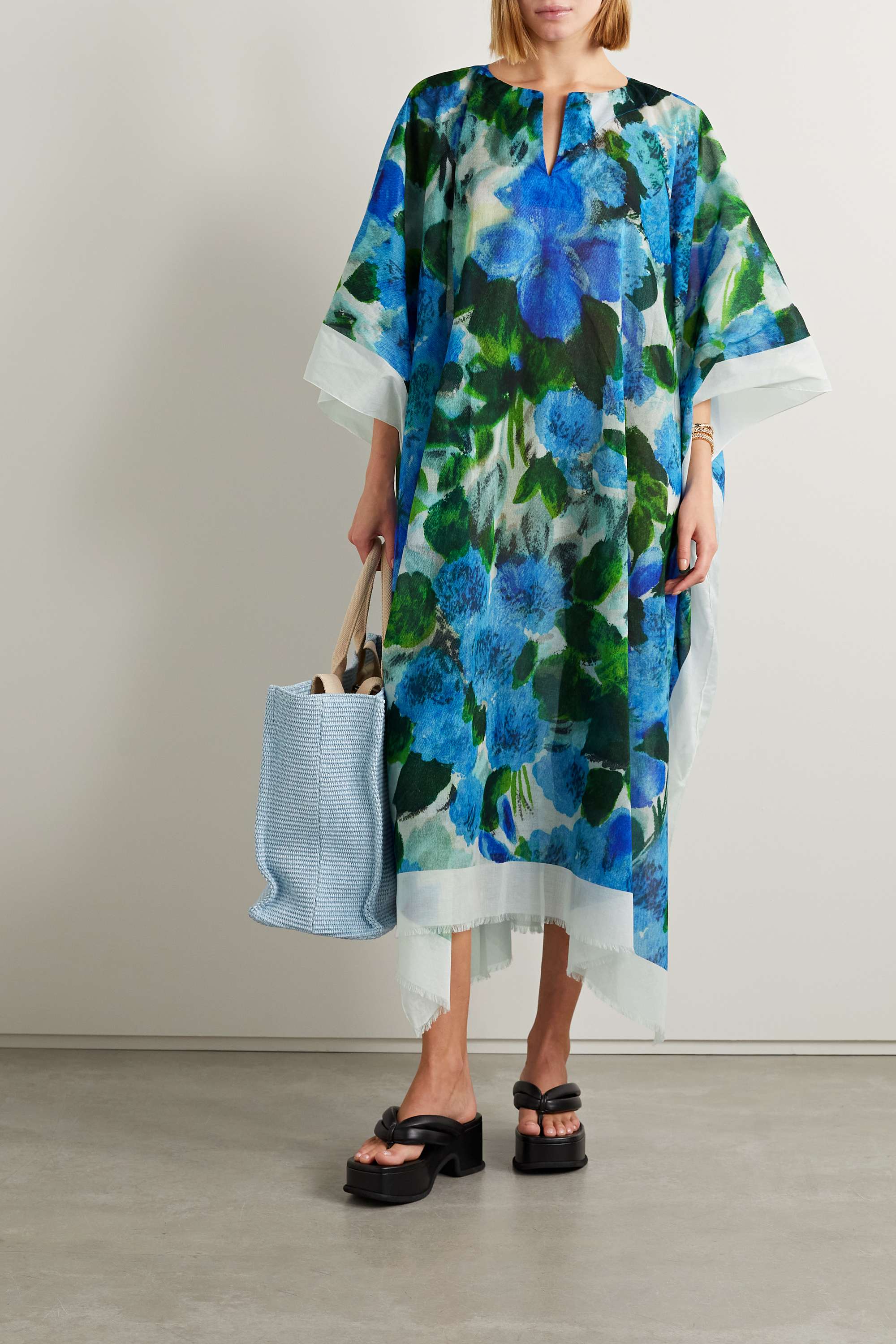 Dries Van Noten Cartland Floral-Print Cotton-Voile Kaftan In