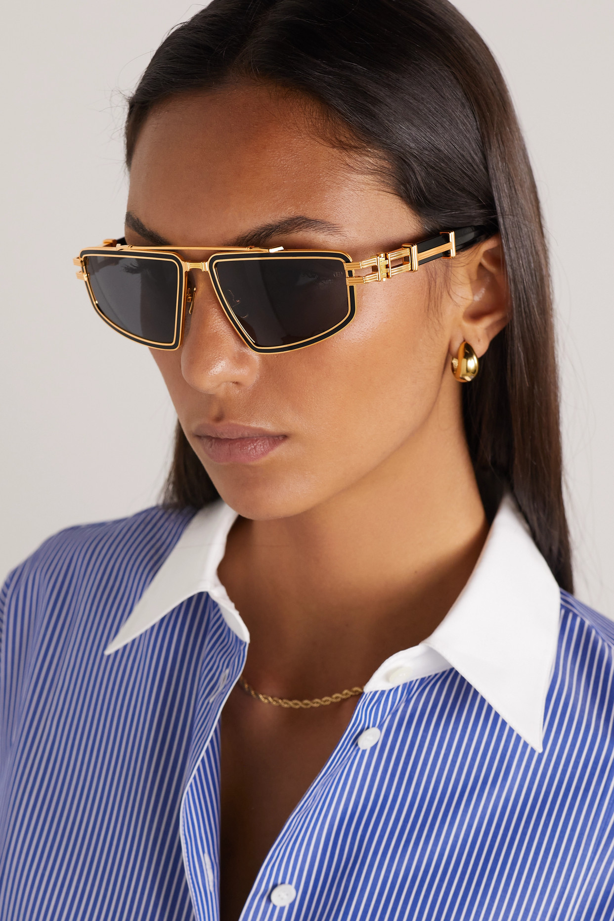Balmain Acetate Aviator Sunglasses Pulse sunglasses gold gold - Women | BALMAIN main image 3