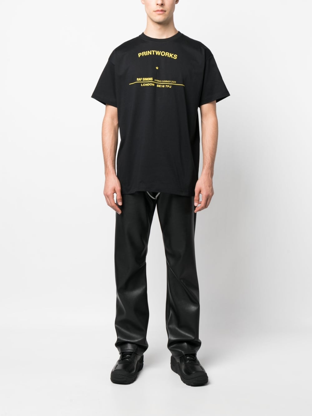 Raf Simons Printworks Tour T-Shirt In Black - 64% Off | Editorialist