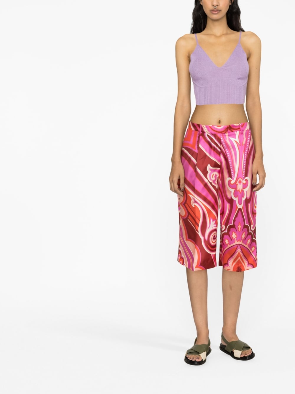 ETRO ETRO Graphic-Print Knee-Length Shorts