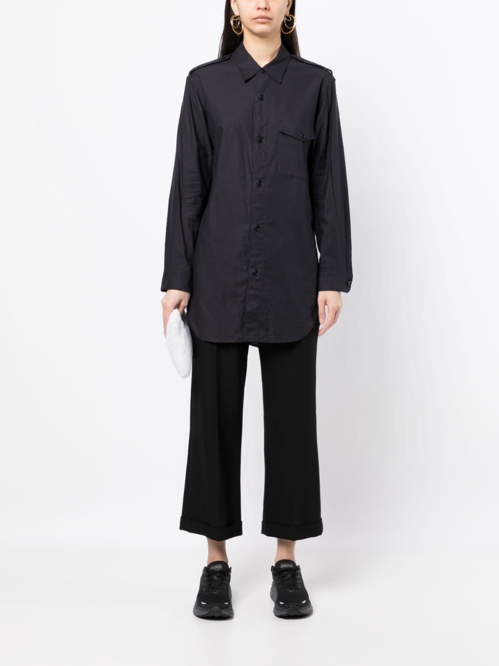YOHJI YAMAMOTO Yohji Yamamoto Long-Sleeve Cotton Shirt