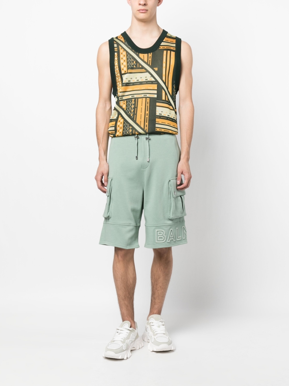 BALMAIN Balmain Embossed Logo Bermuda Shorts