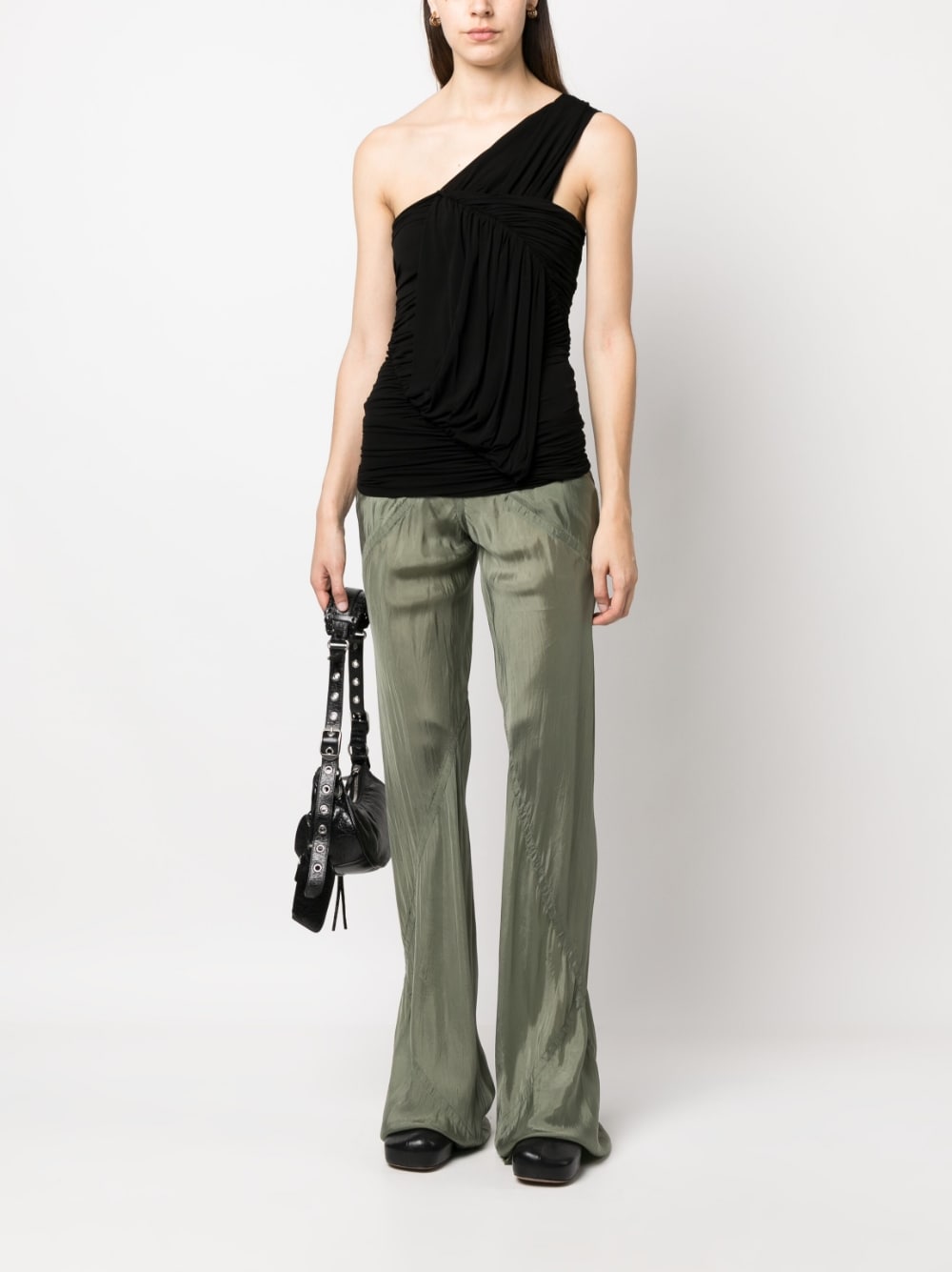 RICK OWENS Rick Owens Edfu Draped One-Shoulder Blouse