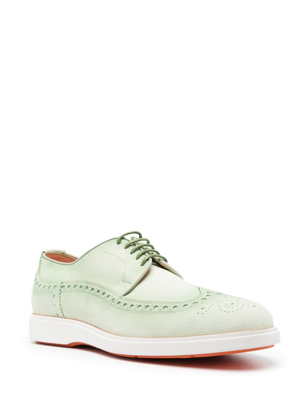 slim fit dress slacks Suzanne Loafer Leather Green Oyster – Frances Valentine main image 0