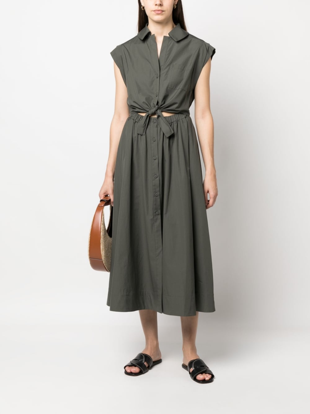 LORENA ANTONIAZZI Lorena Antoniazzi Lace-Up Midi Dress