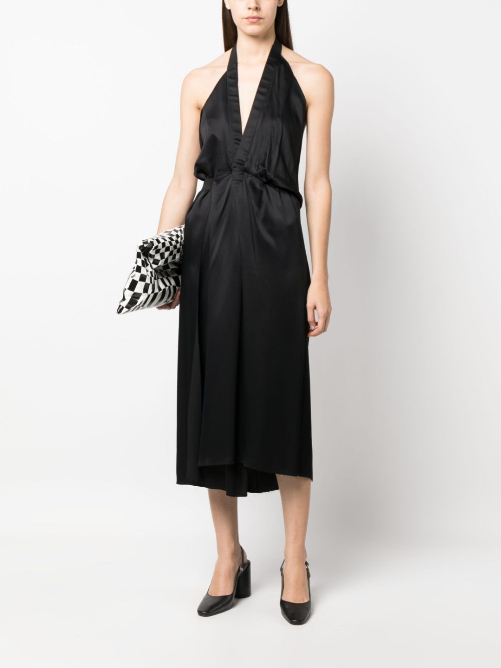 MAISON MARGIELA MM6 Maison Margiela satin halterneck midi dress