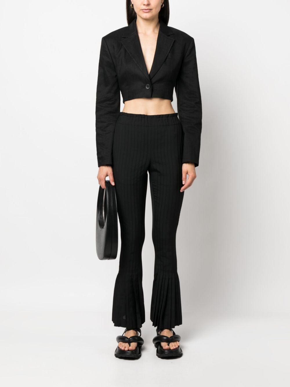 SACAI sacai Pleated Flared Trousers