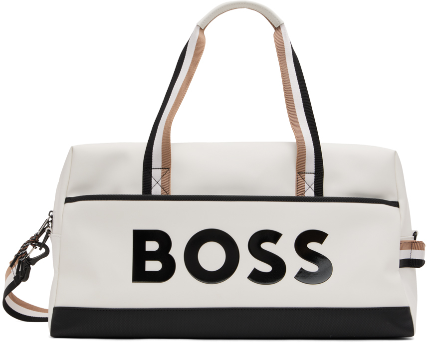Travel Bag White Boss Gym Bag BOSS Travel Bag GWP Weekend Bag