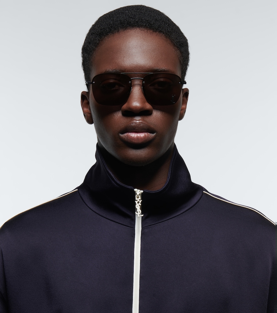 Saint Laurent Sl 309 M Aviator Sunglasses - Black | Editorialist