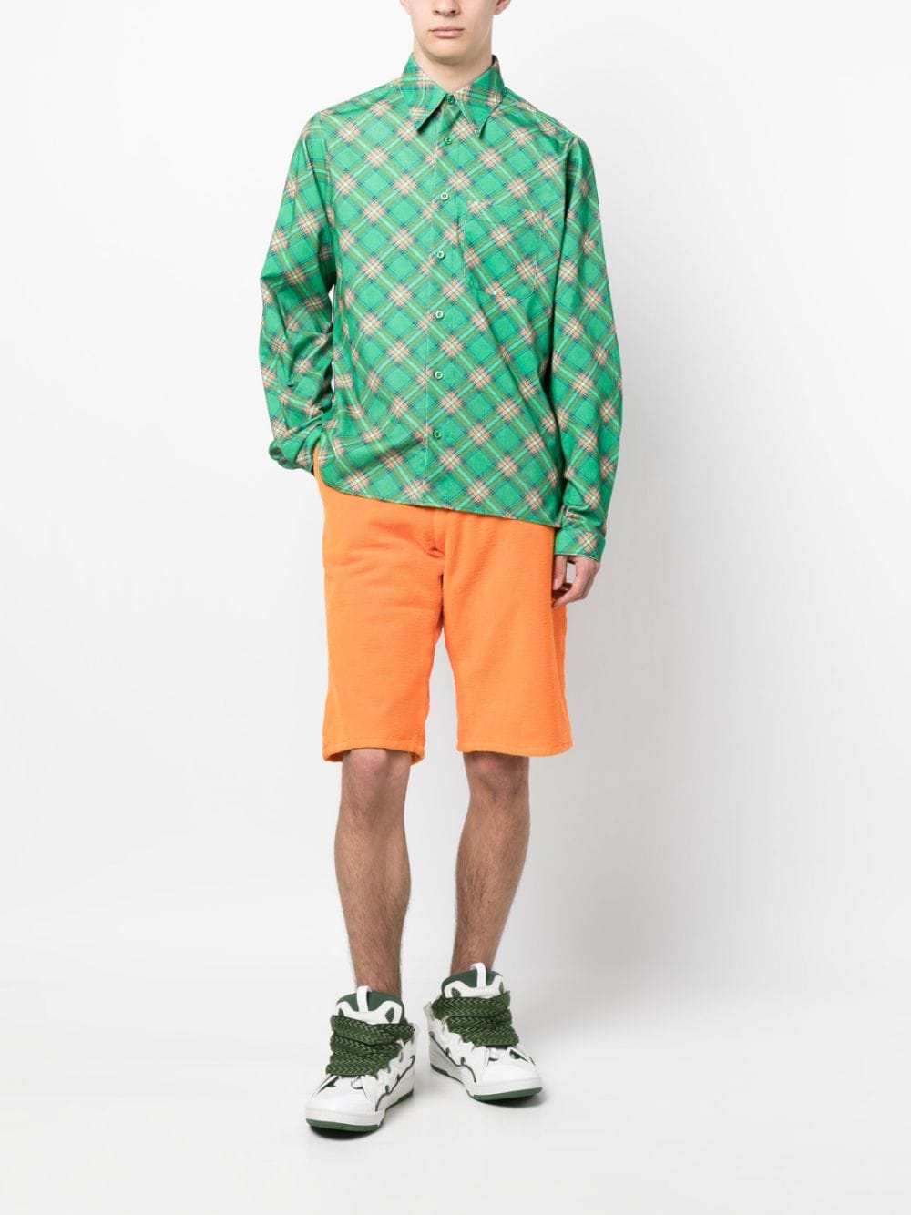 ERL check-pattern corduroy shirt