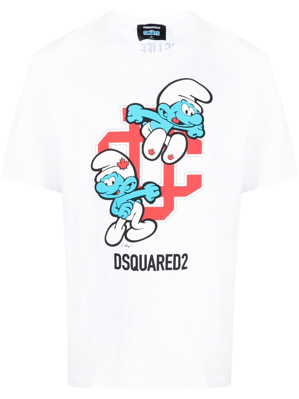 Dsquared2 X Smurfs Organic-Cotton T-Shirt - White | Editorialist