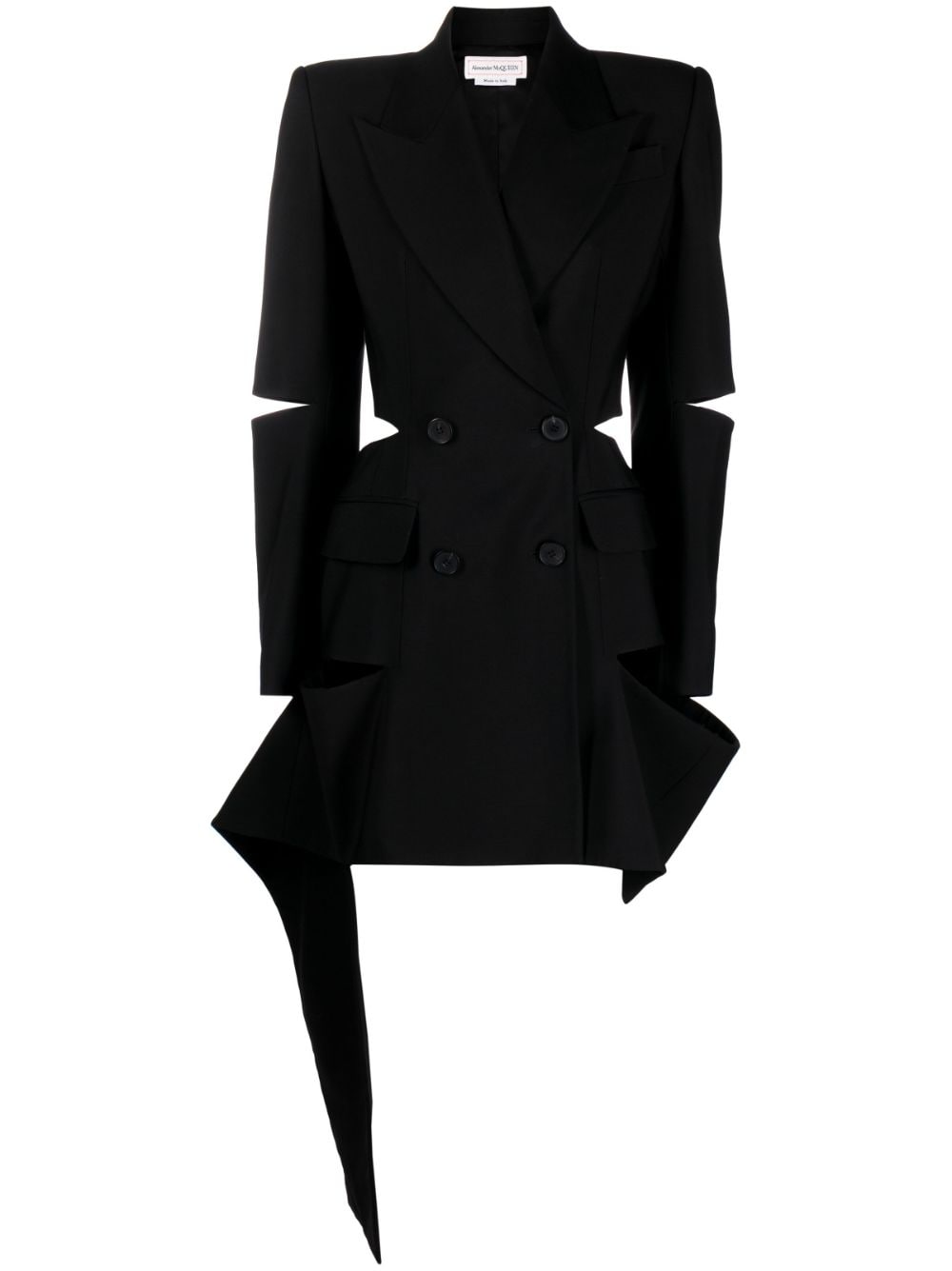 Alexander Mcqueen Cut-Out Blazer Dress - Black | Editorialist Alexander Mcqueen Cut-Out Blazer Dress - Black | Editorialist