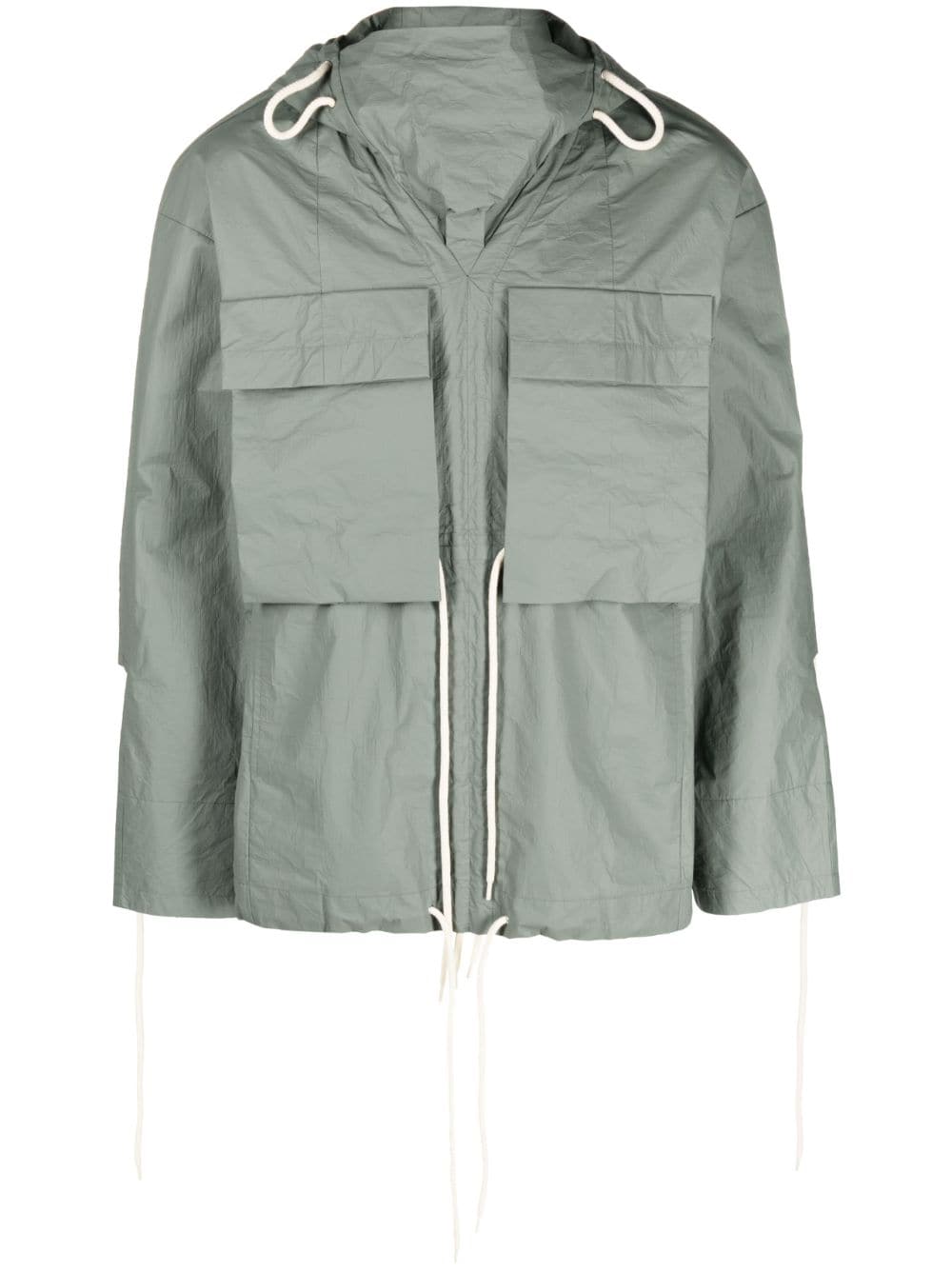 CRAIG GREEN Craig Short Hooded Parka Coat - Green | Editorialist