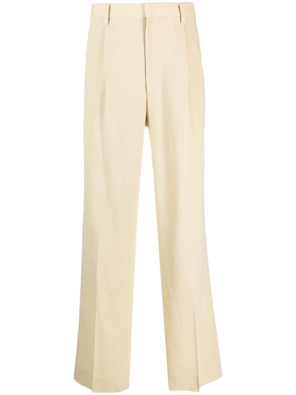 Auralee Light Cotton Wool Viyella Slacks - Black | Editorialist