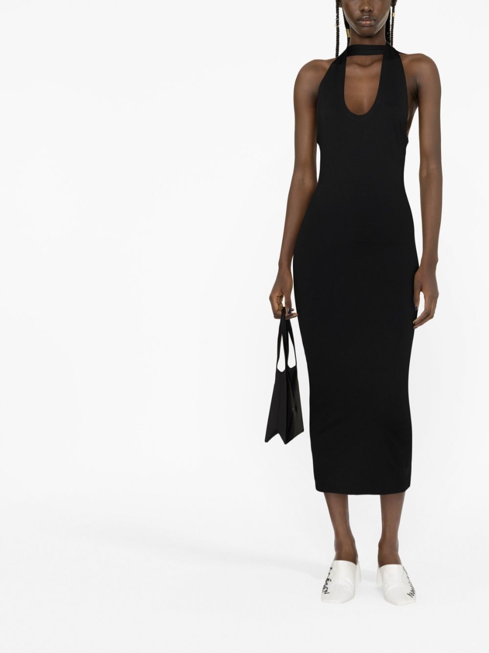 MAISON MARGIELA MM6 Maison Margiela Crisscross Halterneck Midi Dress
