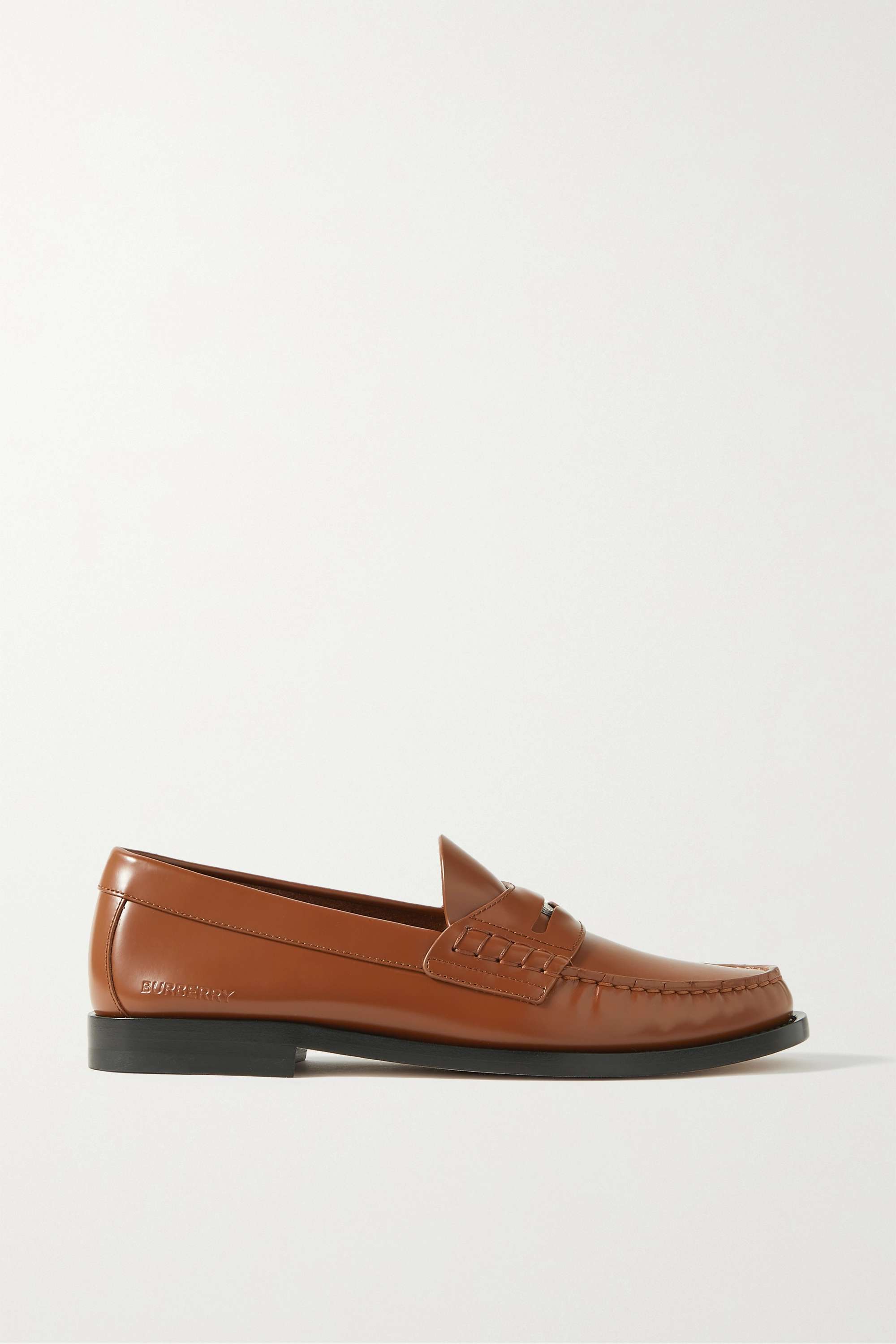 Burberry Brown Leather Loafers Burberry - Embellished leather loafers Burberry main image 2