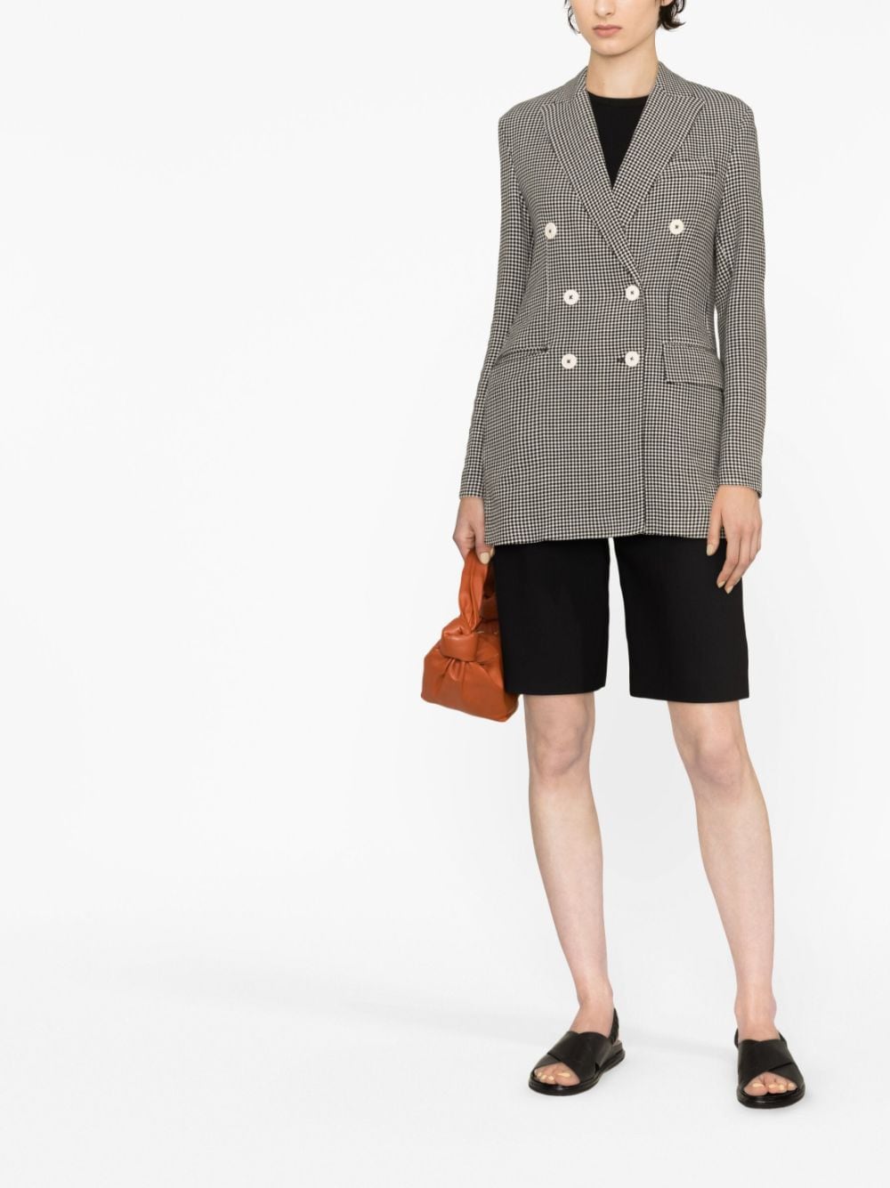 CIRCOLO 1901 Circolo 1901 Check-Print Double-Breasted Blazer