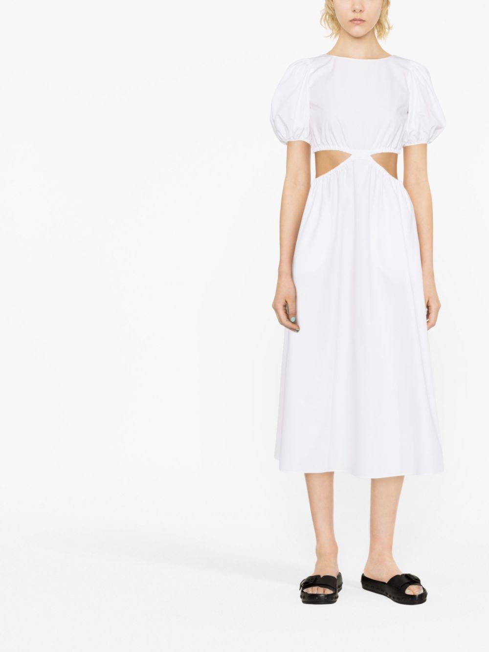 Red Valentino Cut-Out Midi Dress - White | Editorialist Red Valentino Cut-Out Midi Dress - White | Editorialist