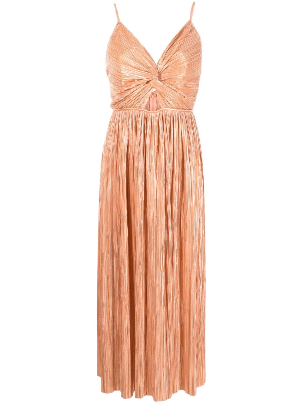 Sabina Musayev Lucca Pleated Midi Dress In Orange - 16% Off | Editorialist