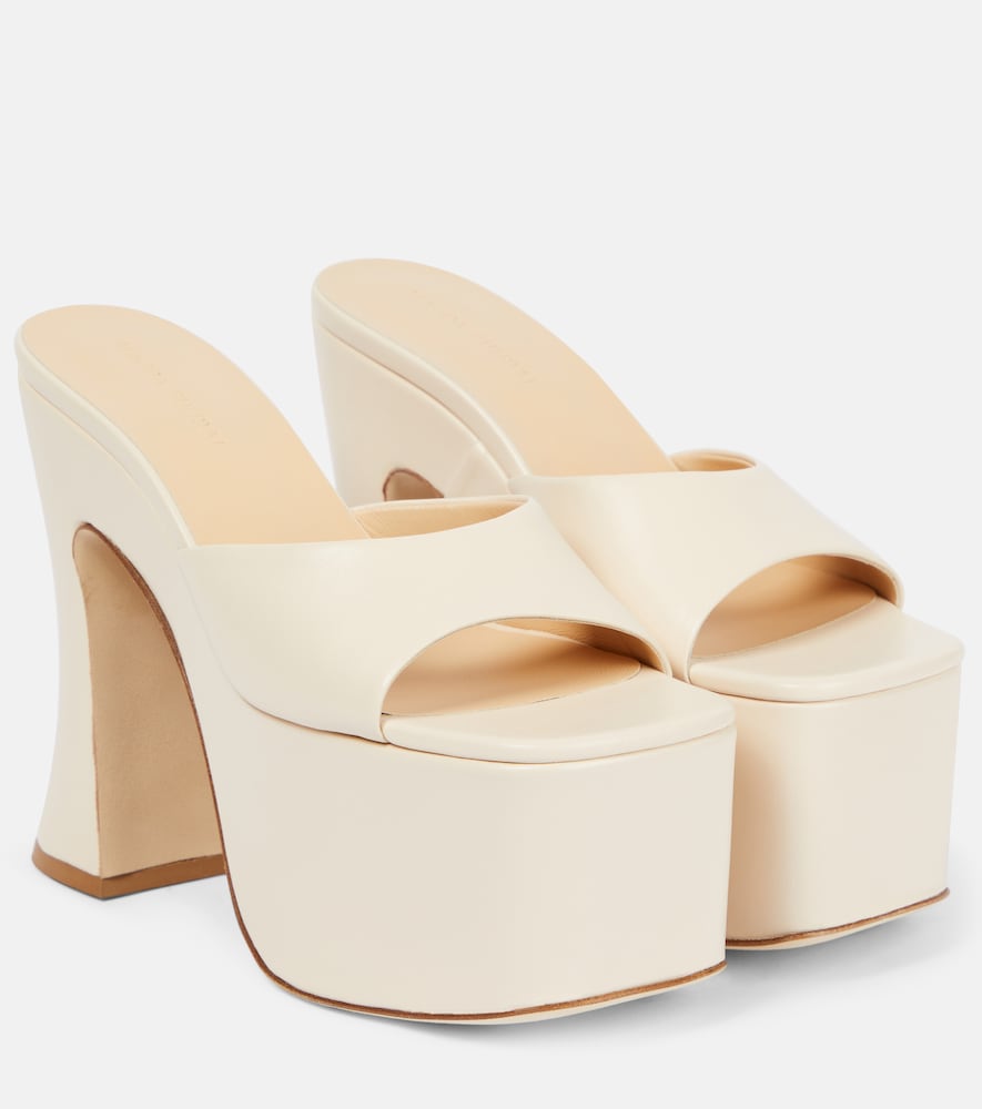 MAGDA BUTRYM Magda Butrym Leather Platform Mules
