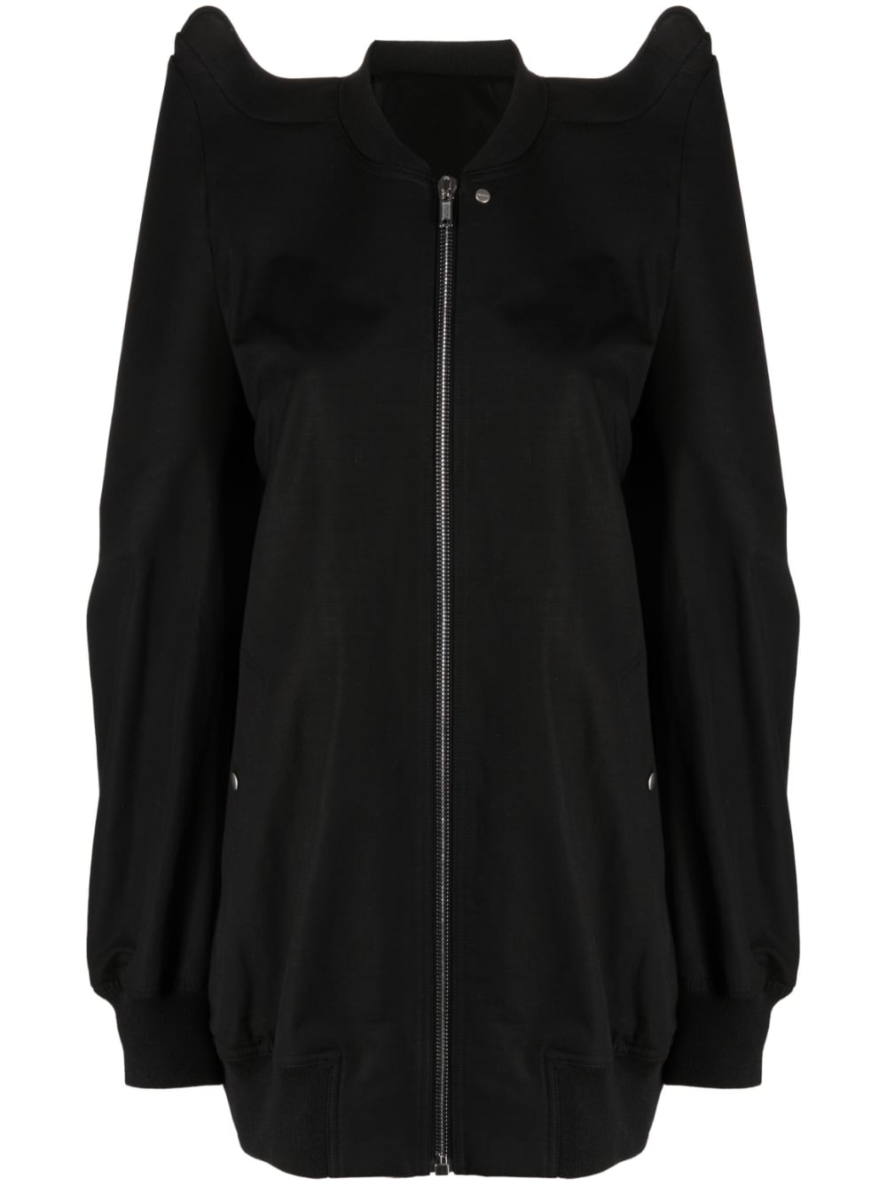Rick Owens Jumbo Tec Flight Wool Jacket In Black - 59% Off 