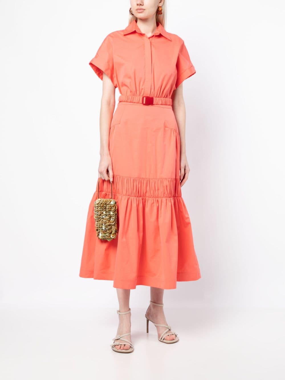 SILVIA TCHERASSI Kareli Belted-Waist Shirt Dress