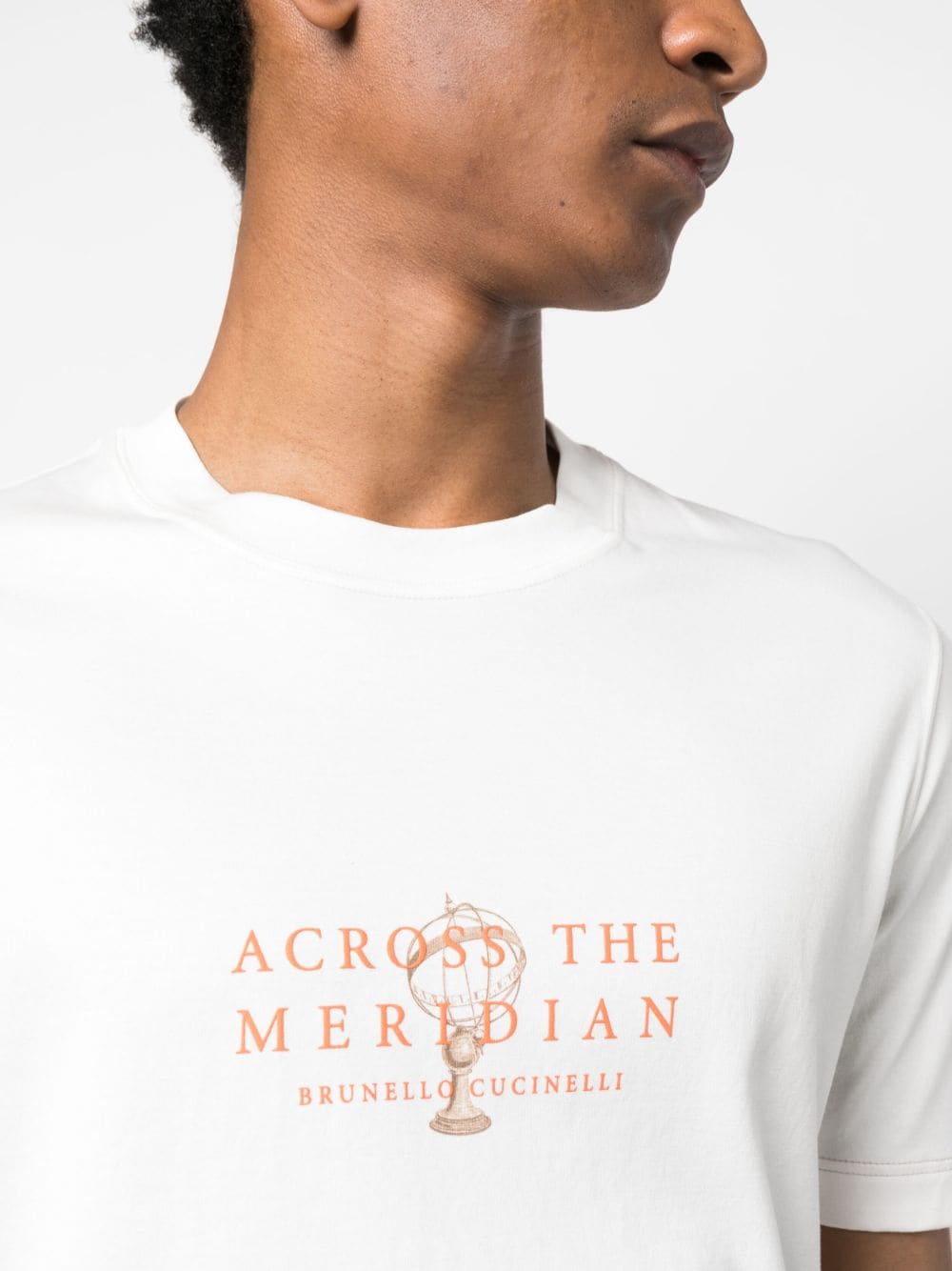 Brunello Cucinelli Slogan-Print Cotton T-Shirt In White - 17% Off