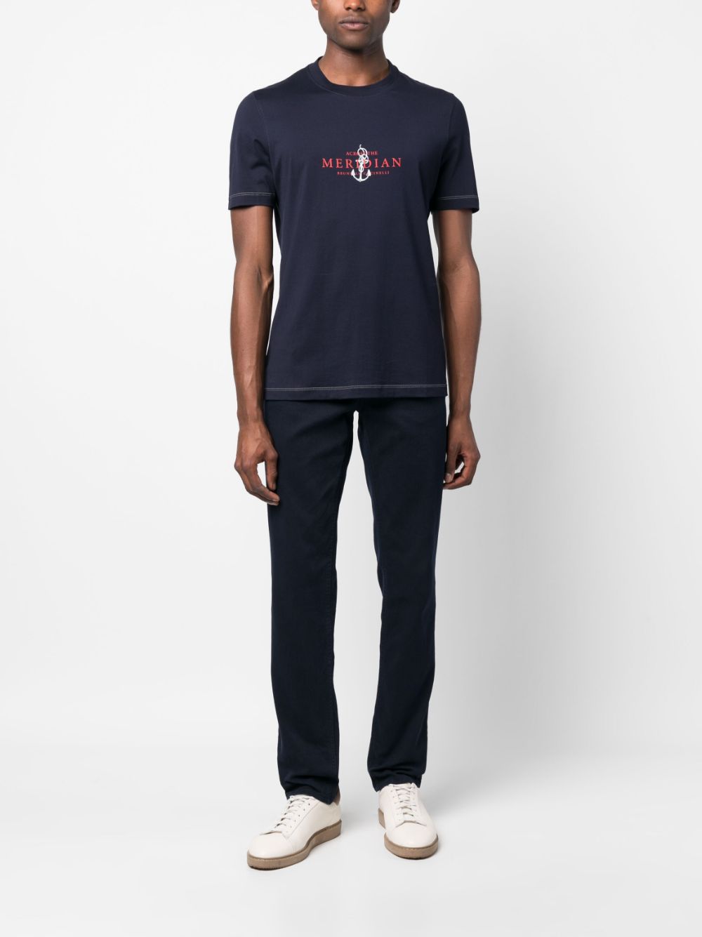 BRUNELLO CUCINELLI logo-print cotton t-shirt