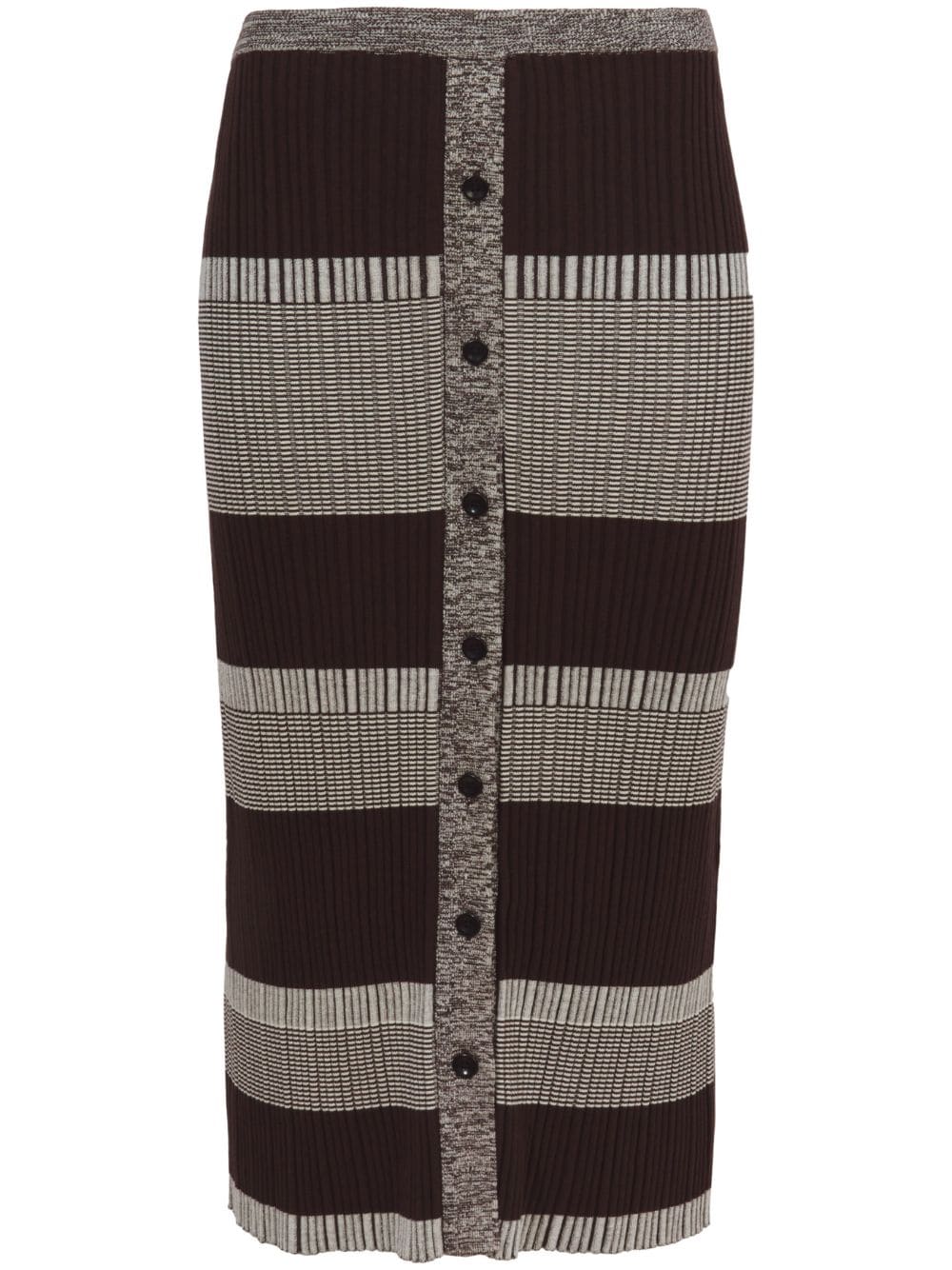 PROENZA SCHOULER WHITE LABEL Striped Midi Skirt