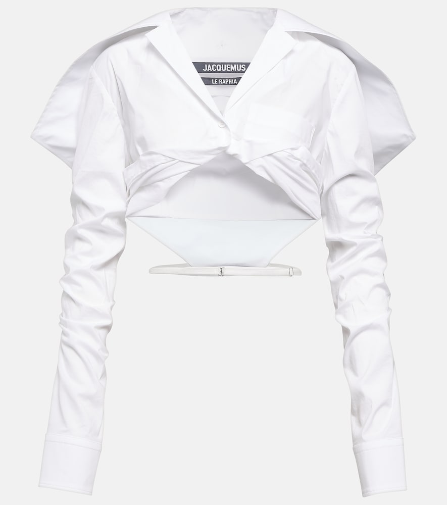 JACQUEMUS Jacquemus La Chemise Meio Cropped Shirt