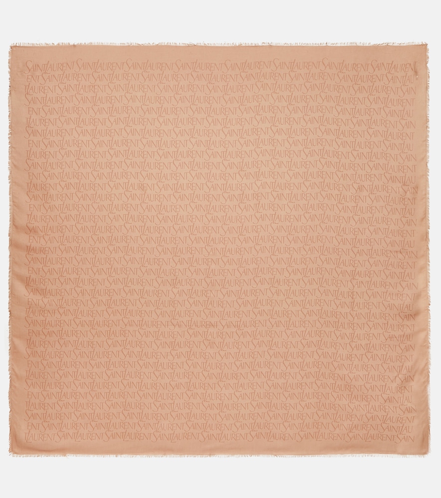 SAINT LAURENT printed modal and cashmere scarf