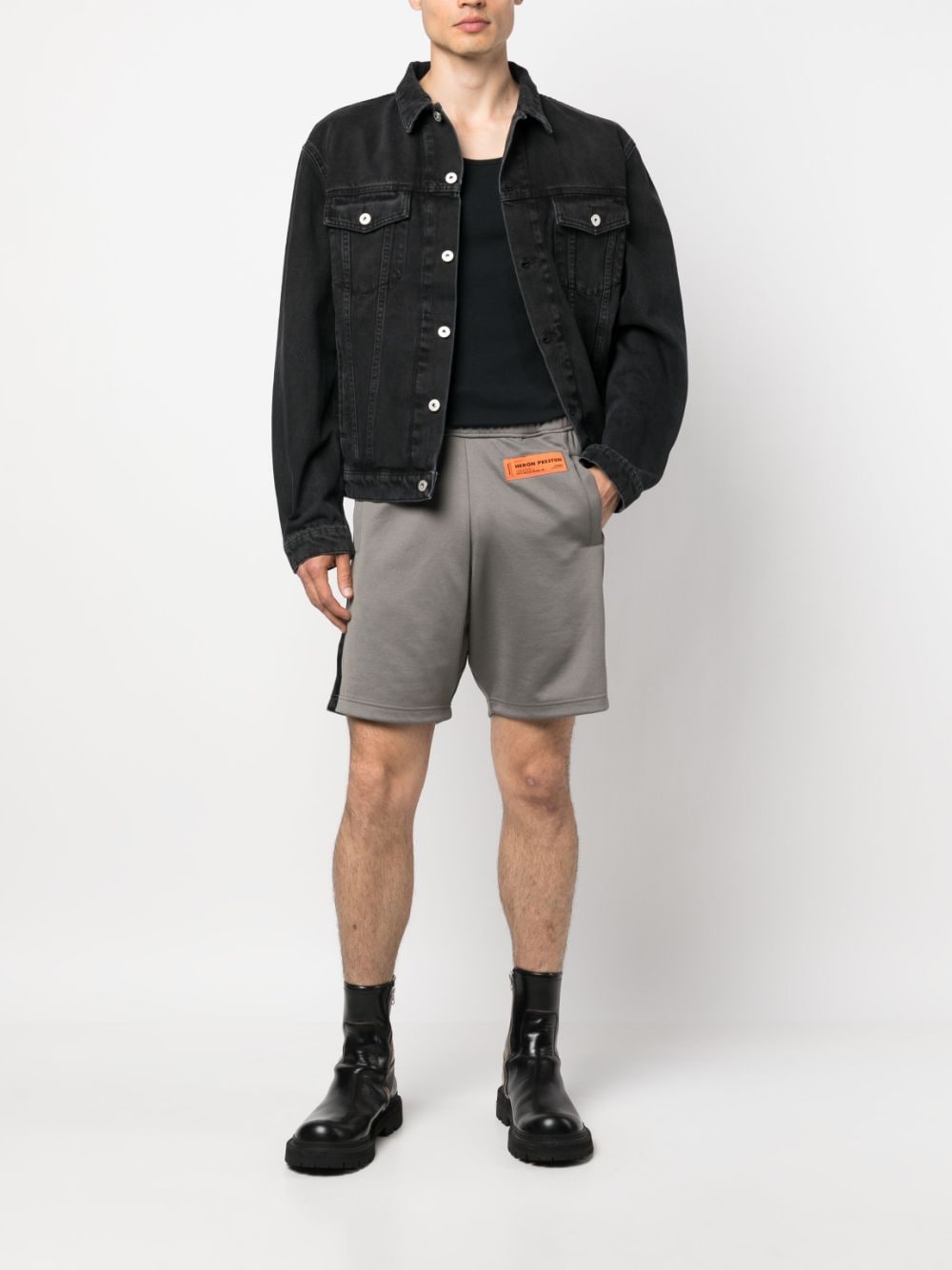 HERON PRESTON Heron Preston Logo Patch Track Shorts
