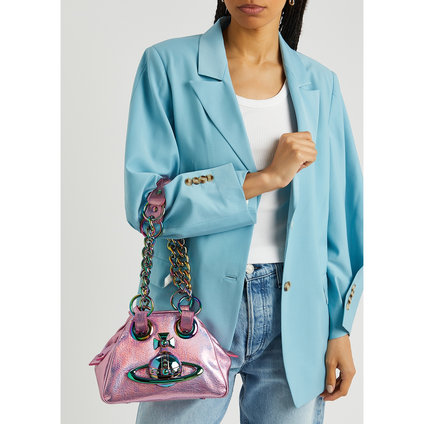 Vivienne Westwood Archive Iridescent Vegan Leather Shoulder Bag