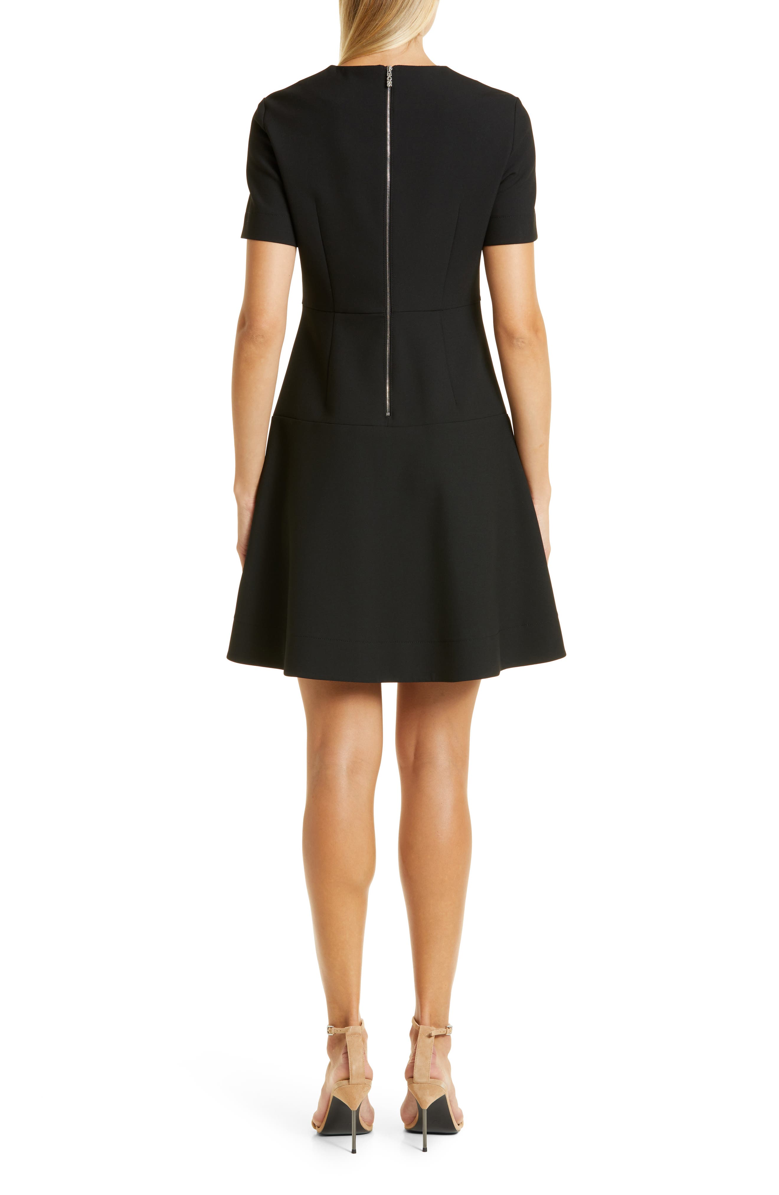 slim fit dress slacks Night Rider Fit and Flare Mini Dress Black main image 1