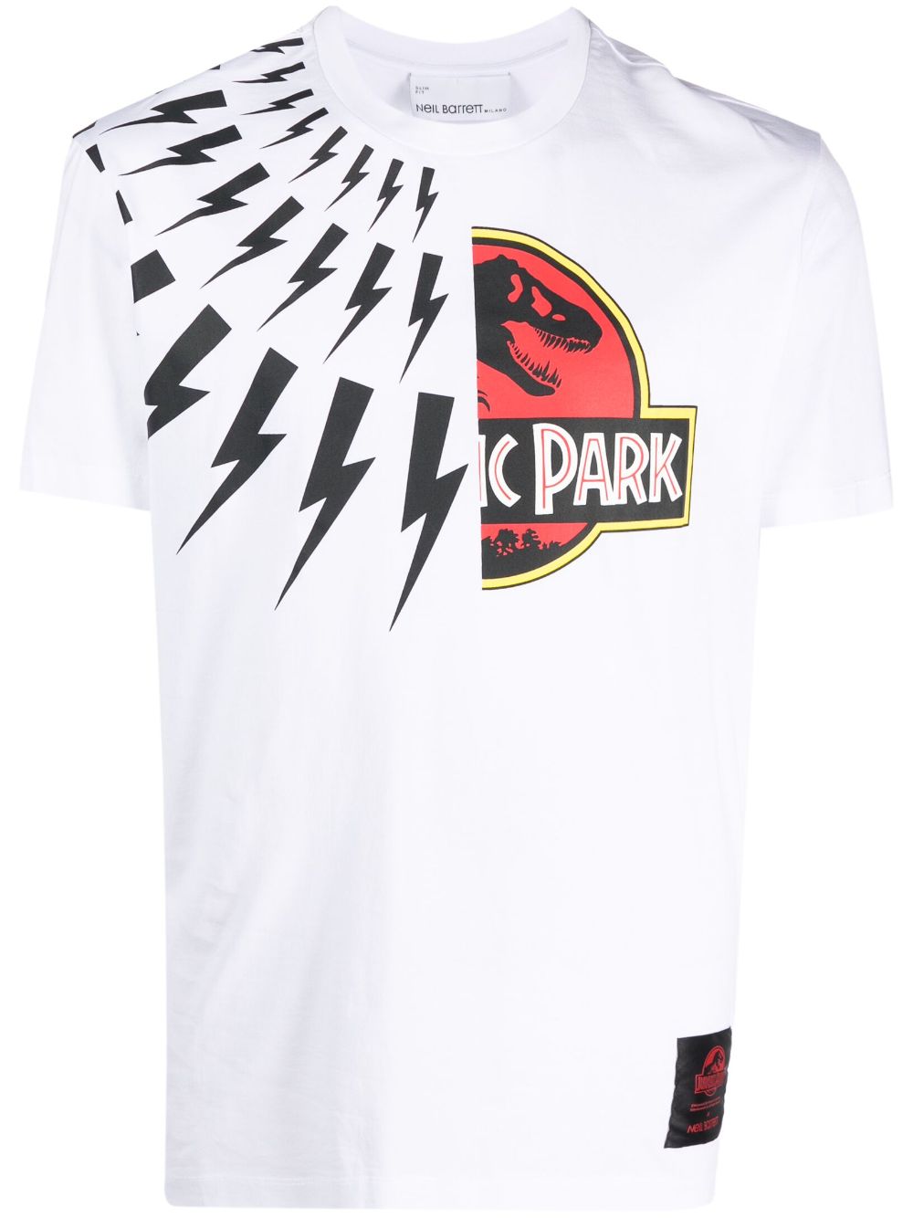 Neil Barrett Jurassic Park & Fair Isle Thunderbolt T-Shirt In